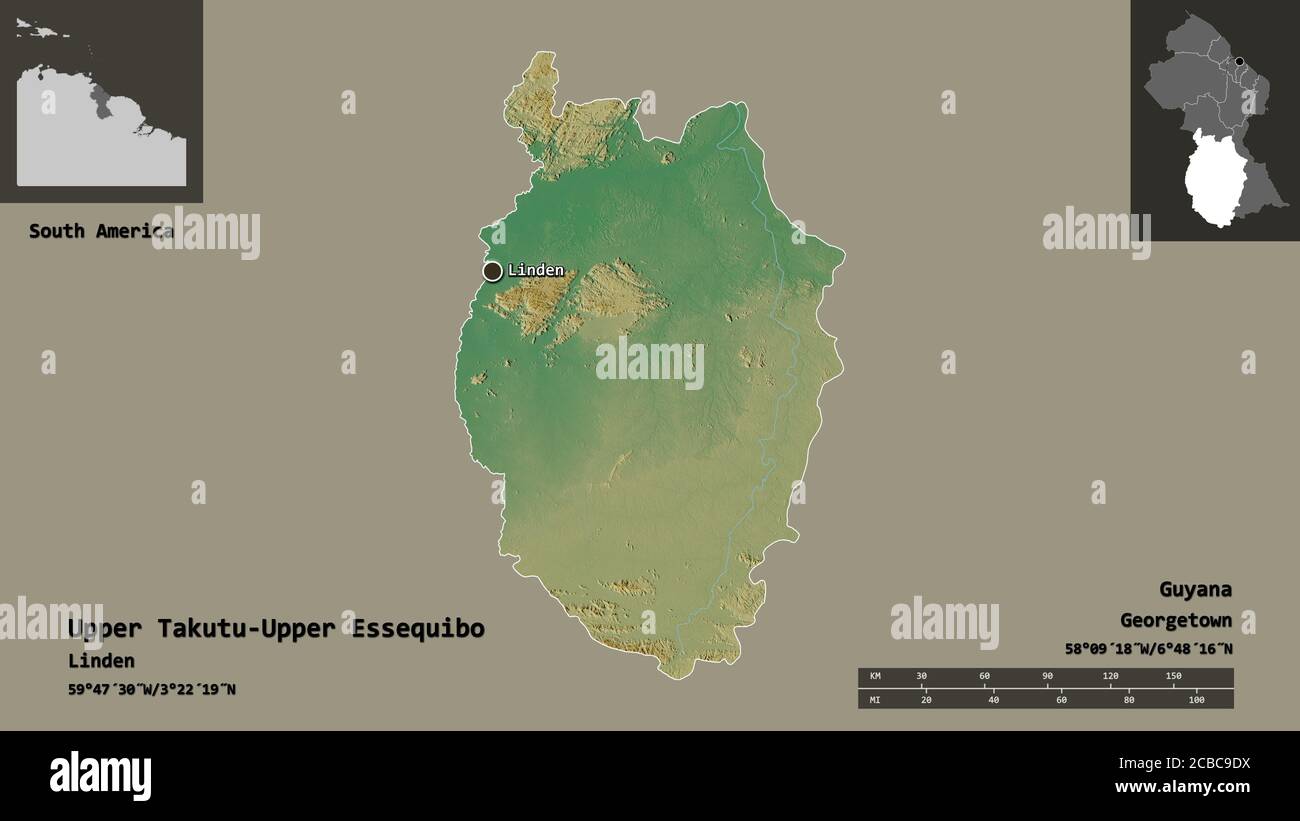 Shape of Upper Takutu-Upper Essequibo, region of Guyana, and its ...