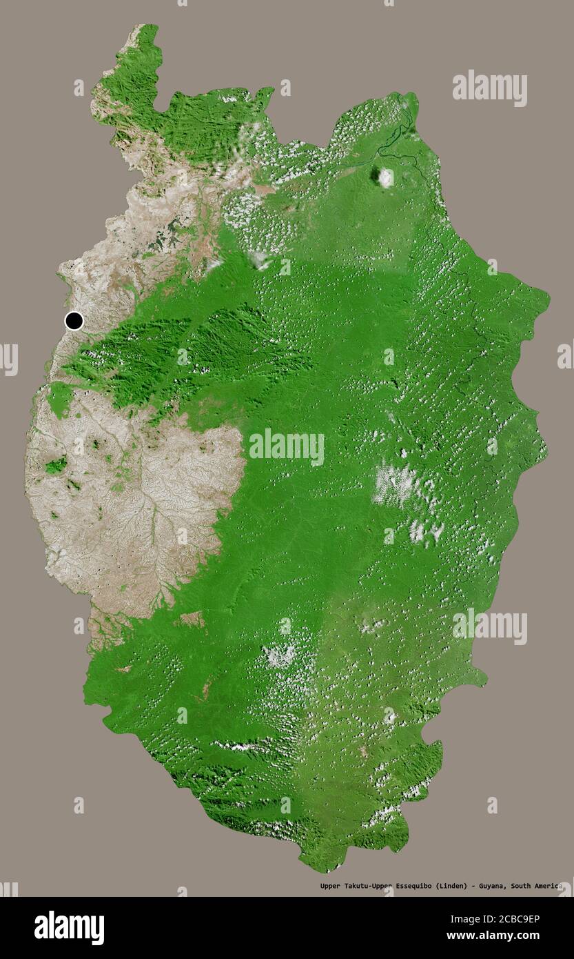 Shape of Upper Takutu-Upper Essequibo, region of Guyana, with its ...