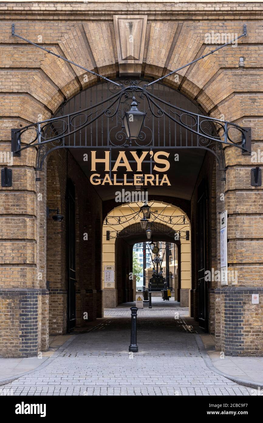 Entrance to Hay's Galleria the retail, restaurant and office centre ...