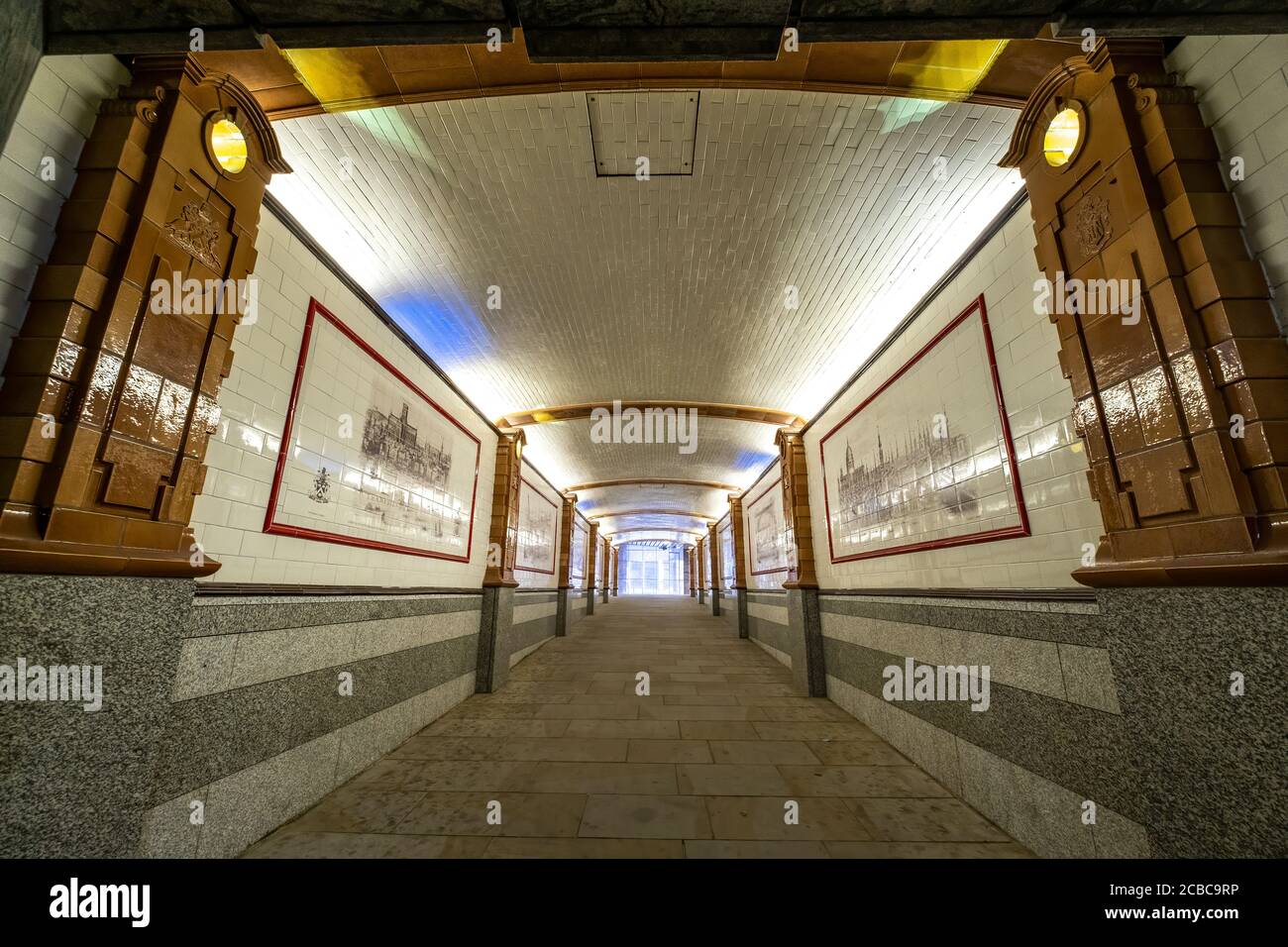 Beautifully restored and tiled Victorian pedestrian subway beneath ...