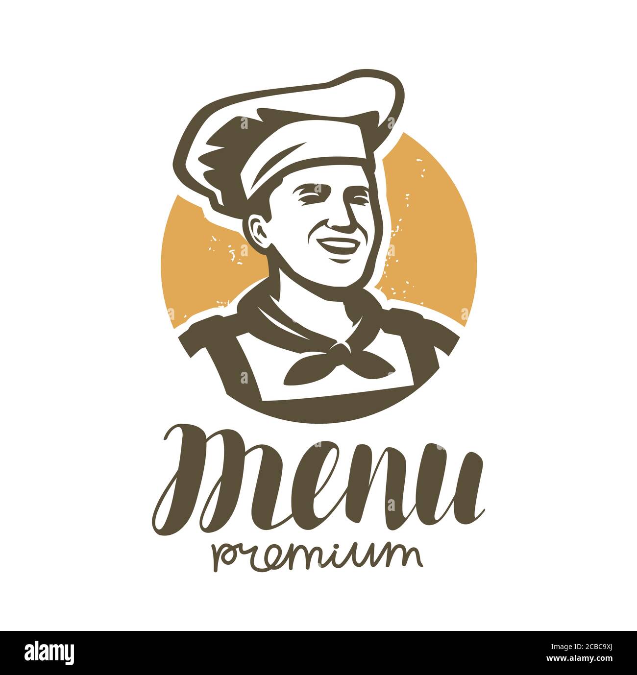 Happy chef logo. Restaurant, bakery, food symbol Stock Vector Image ...