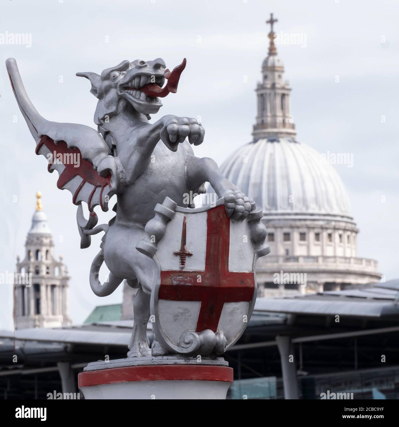 Symboic Griffin or Gryphon statue marking the boundary entrance to the ...