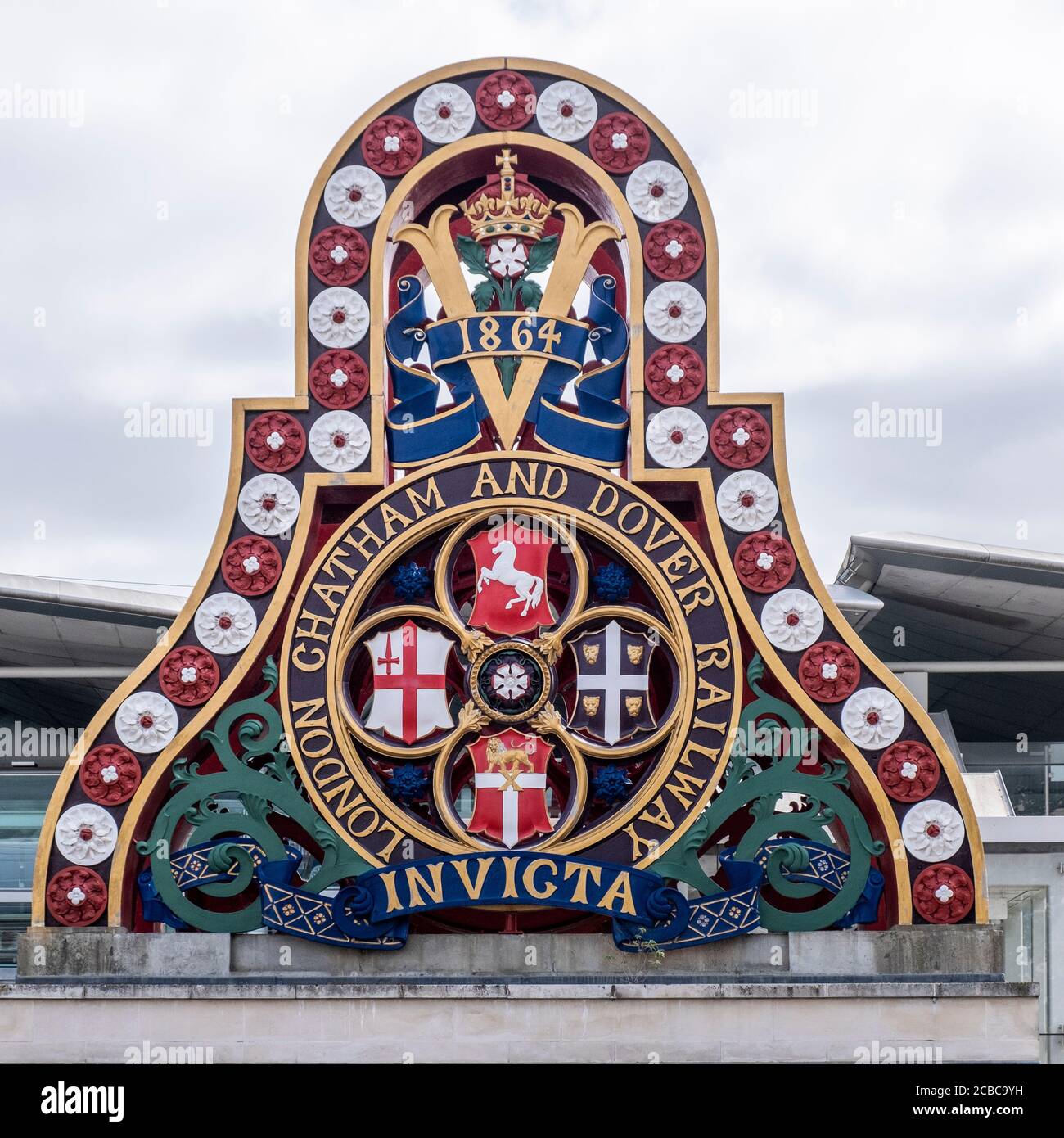 Restored crest and insignia for the London Chatham and Dover Railway on ...