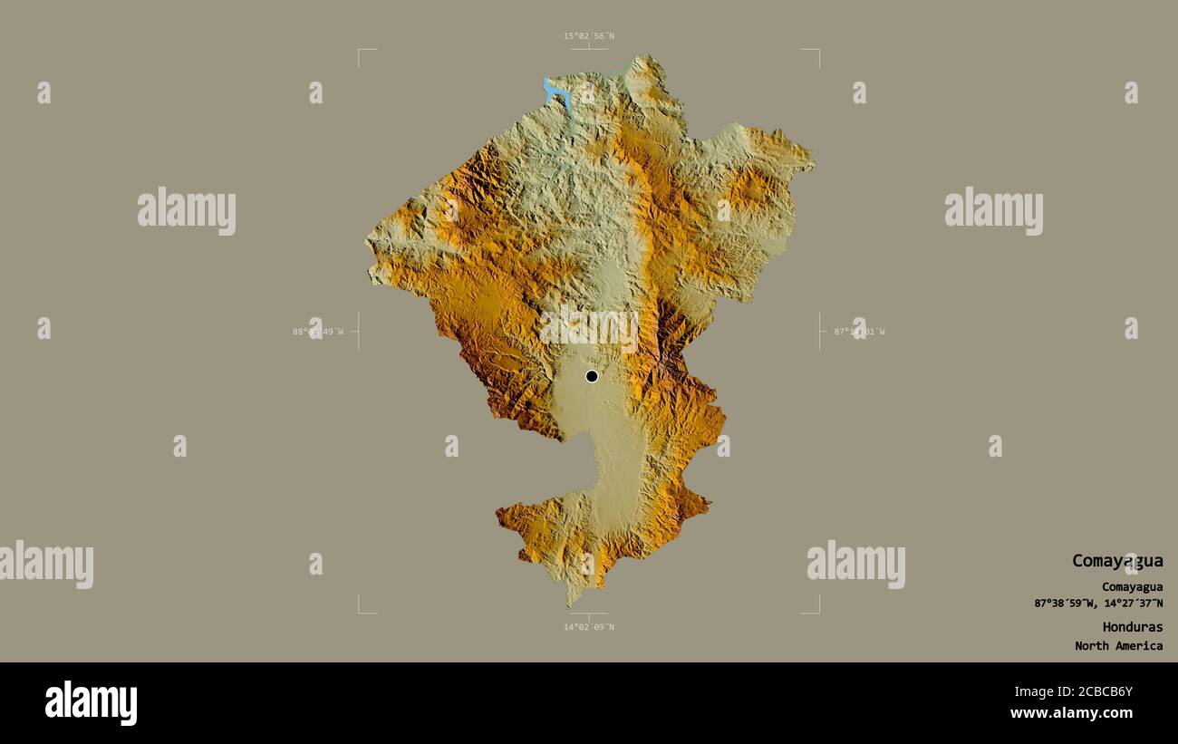 Comayagua map hi-res stock photography and images - Alamy