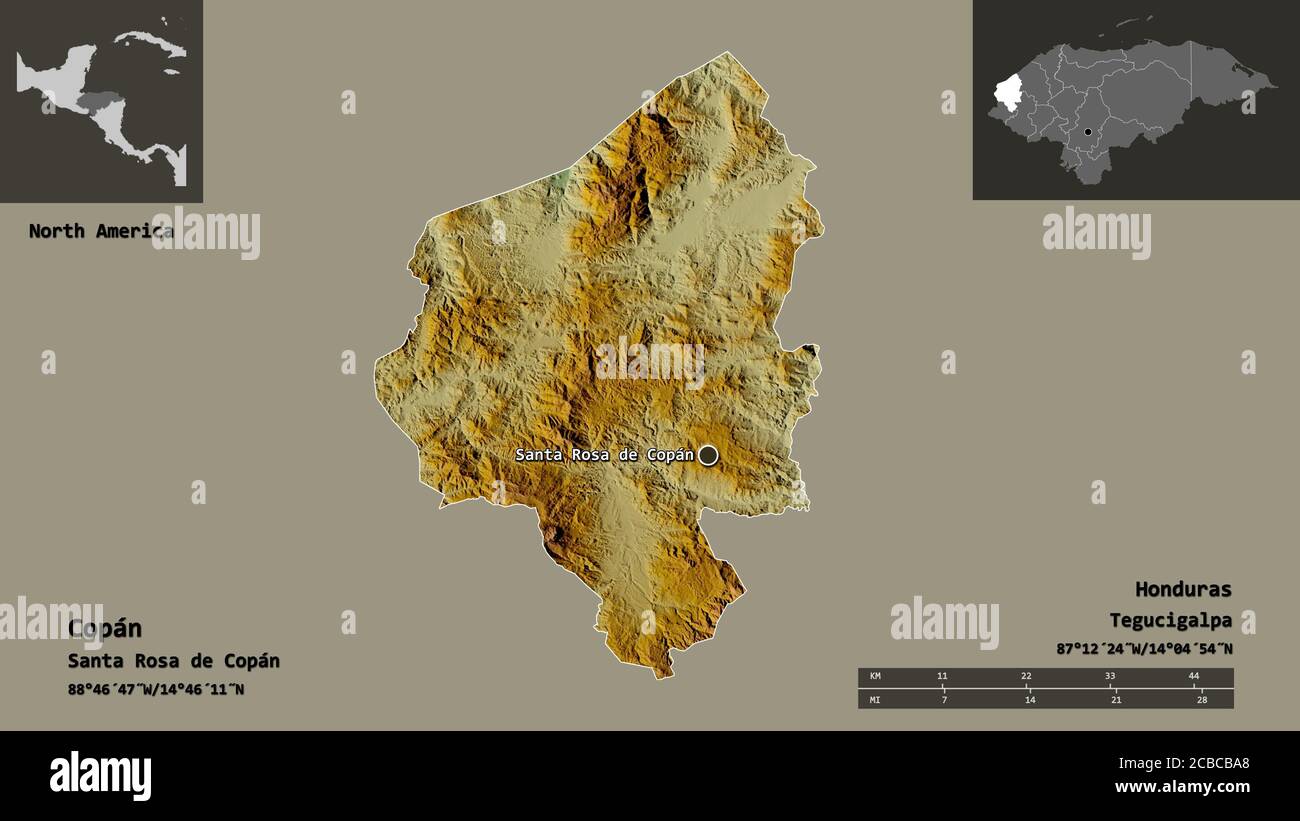 Honduras relief map hi-res stock photography and images - Alamy