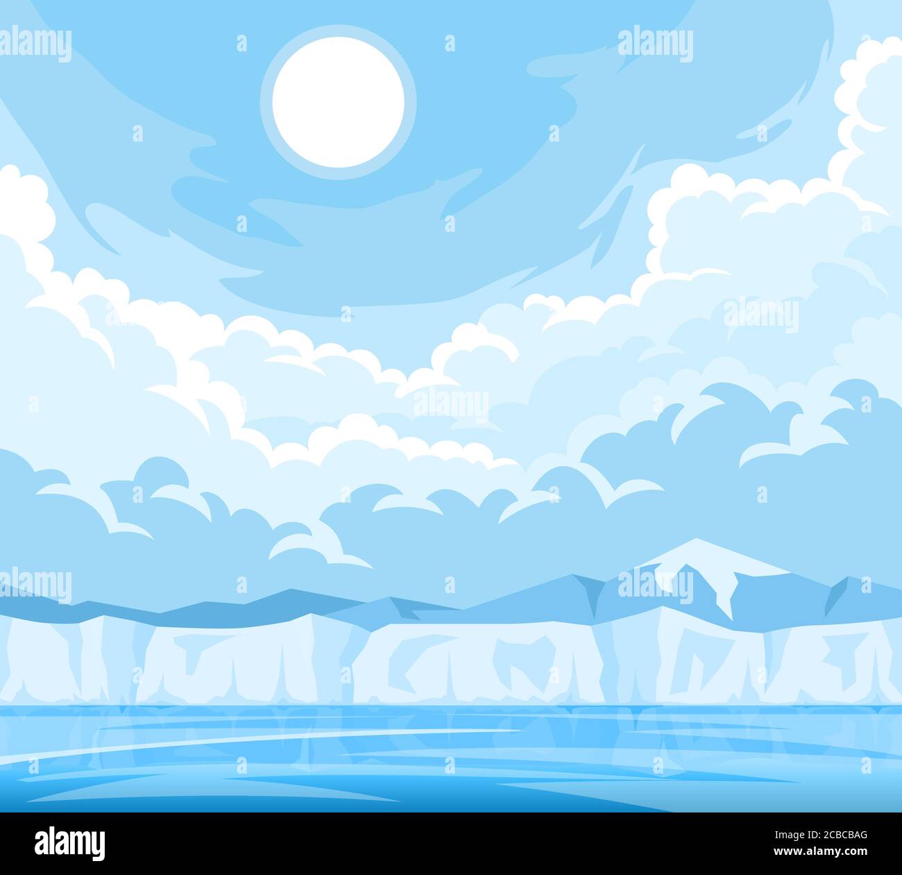 winter arctic ice landscape Stock Vector Image & Art - Alamy