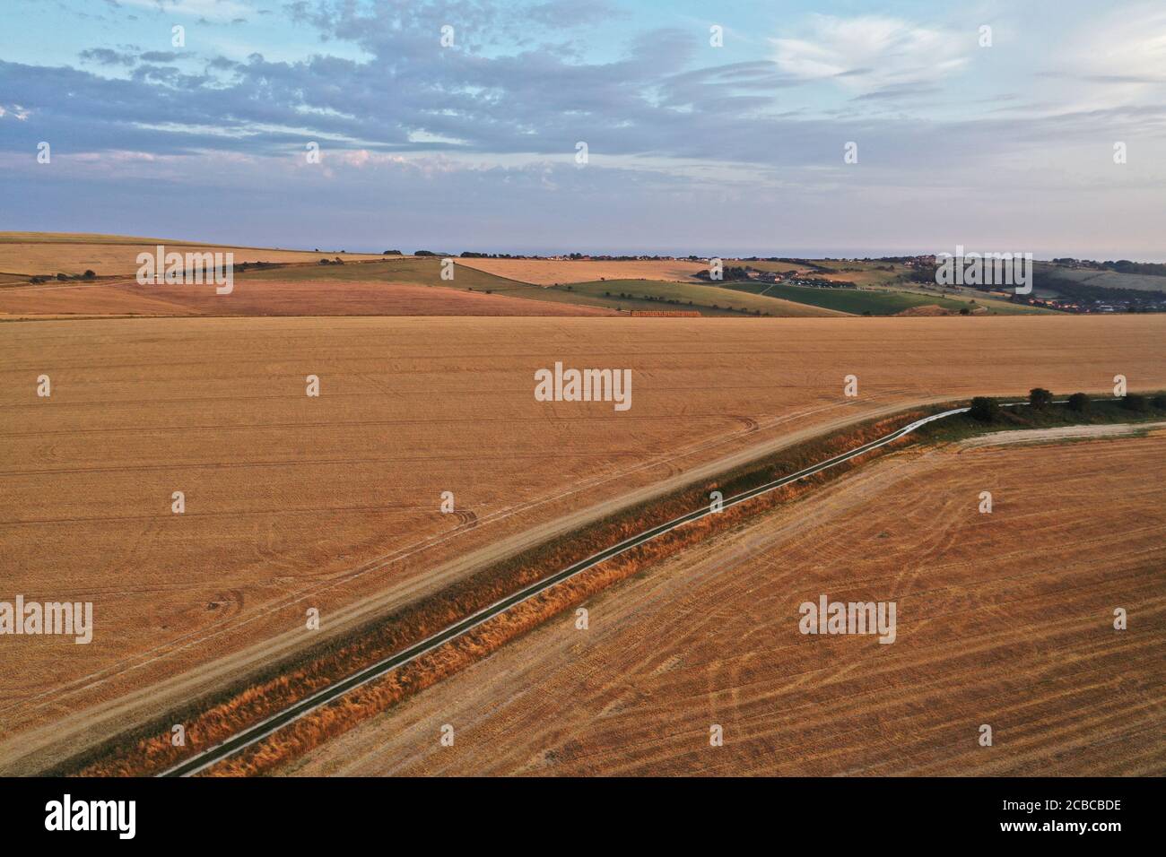 Corn rows, aerial views Stock Photo - Alamy