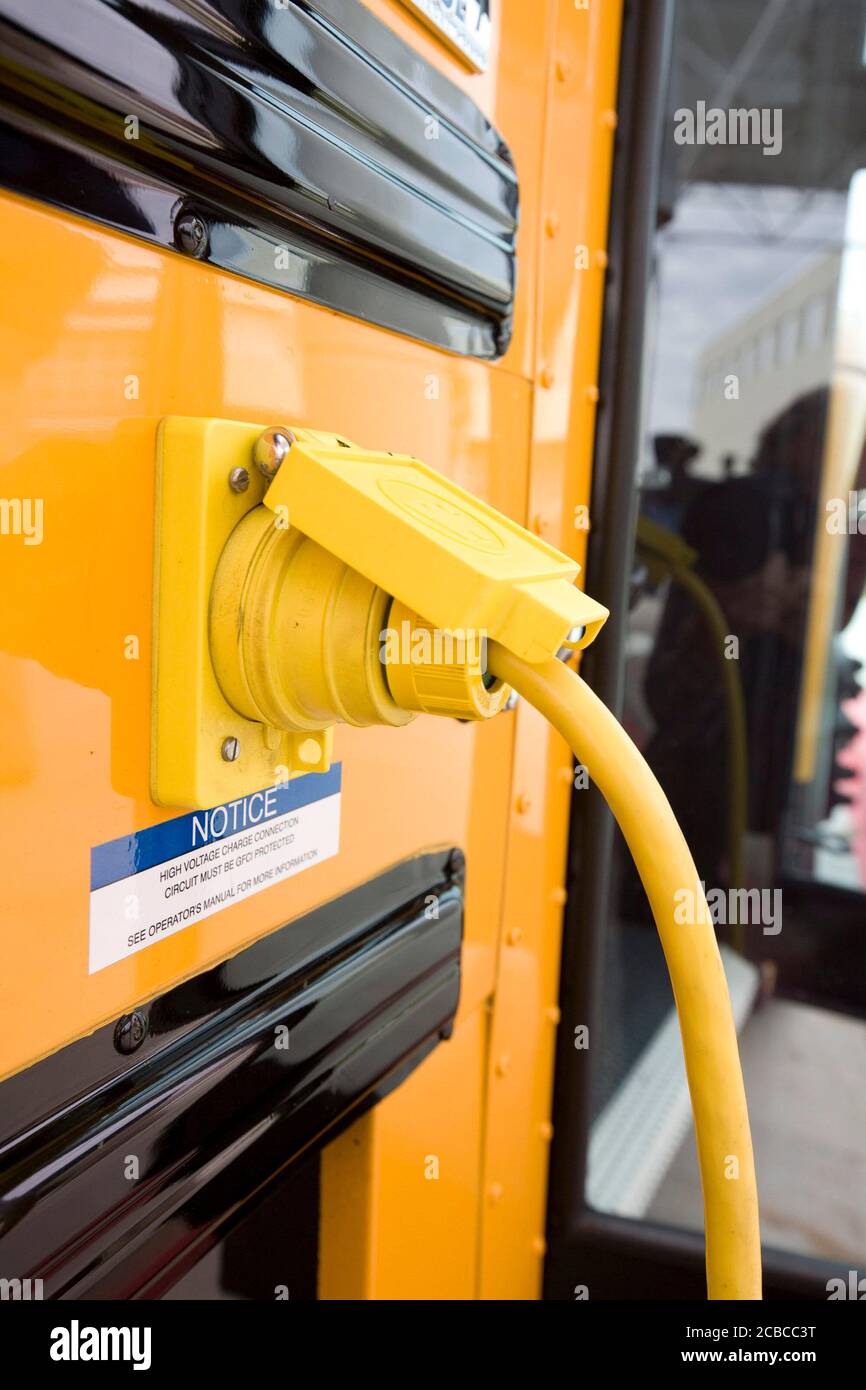 Austin, Texas USA, November 7, 2007: The 220-volt plug-in on the first ...