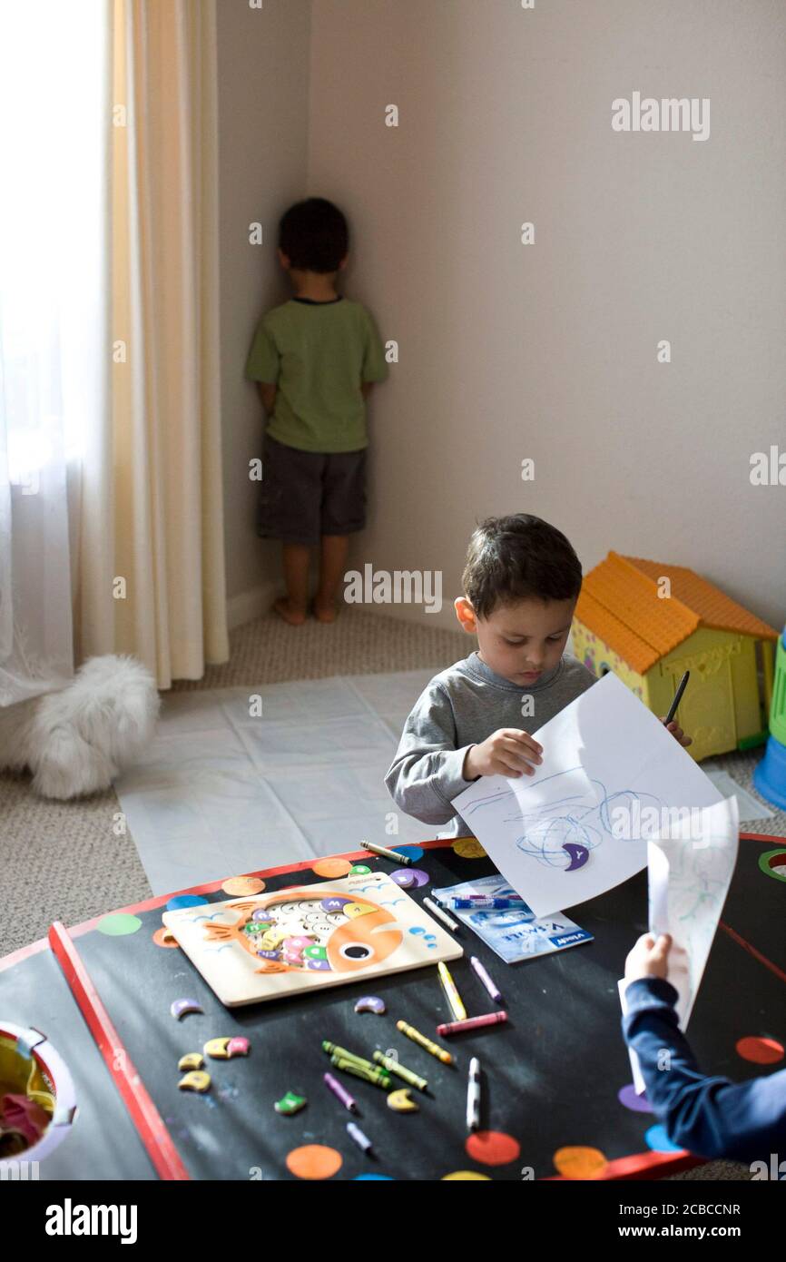 Boy punishment corner hi-res stock photography and images - Alamy