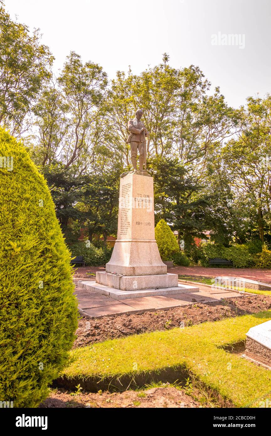 War Memorial is at Four Lane Ends in Thornton-Cleveleys, Lancashire UK ...