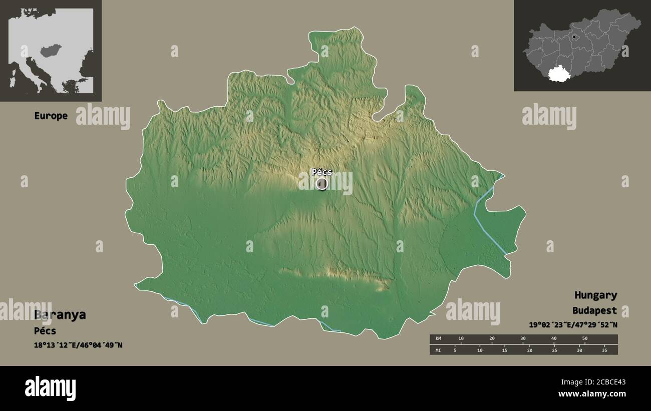 Map of pecs hi-res stock photography and images - Alamy