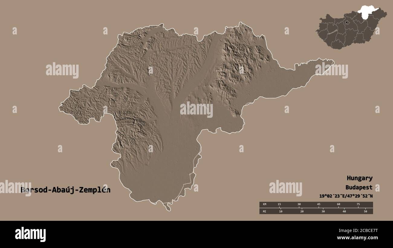 Zemplen county map hi-res stock photography and images - Alamy