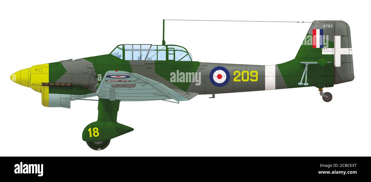 Former Italian Air Force Junkers Ju 87B Stuka (5763) after the British ...