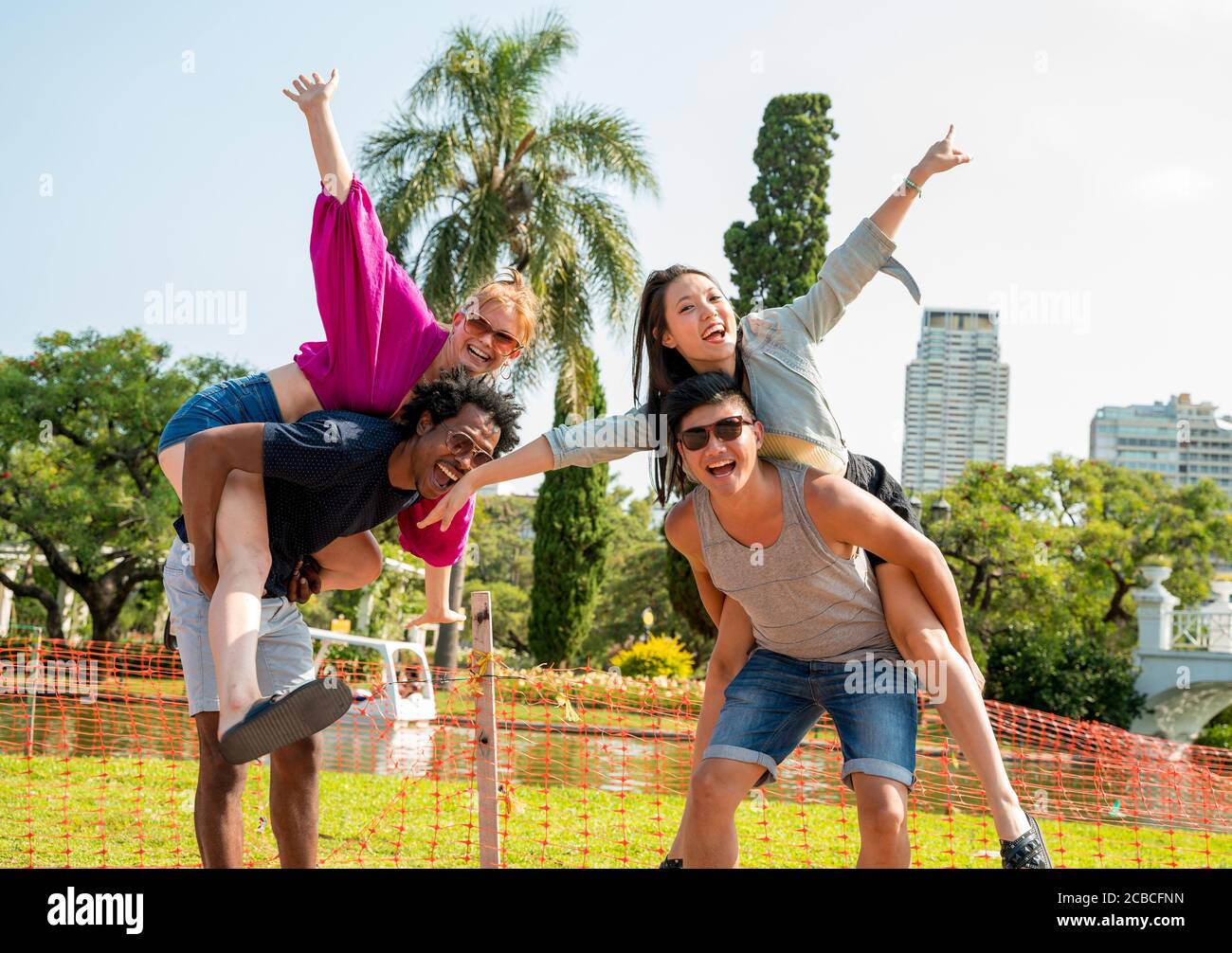 Piggyback Pose High Resolution Stock Photography and Images - Alamy
