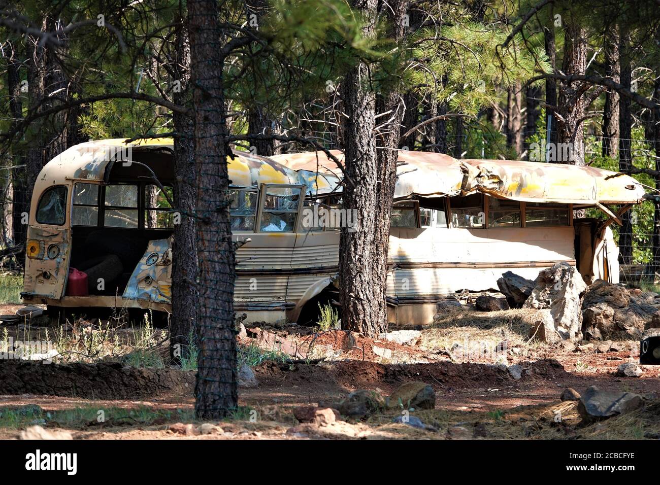 School bus rollover hi-res stock photography and images - Alamy