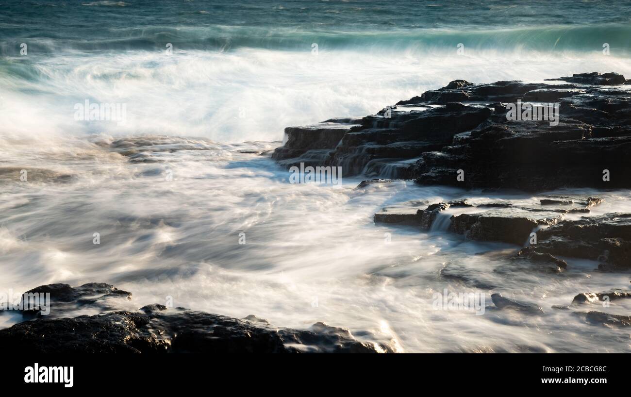 Beautiful rocky seashore stormy hi-res stock photography and images - Alamy