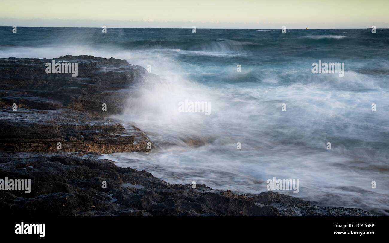 Beautiful rocky seashore stormy hi-res stock photography and images - Alamy