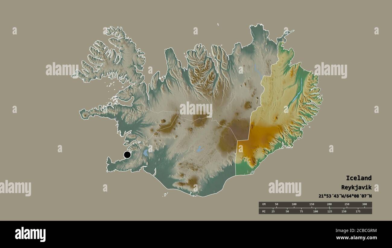 Iceland relief map hi-res stock photography and images - Alamy