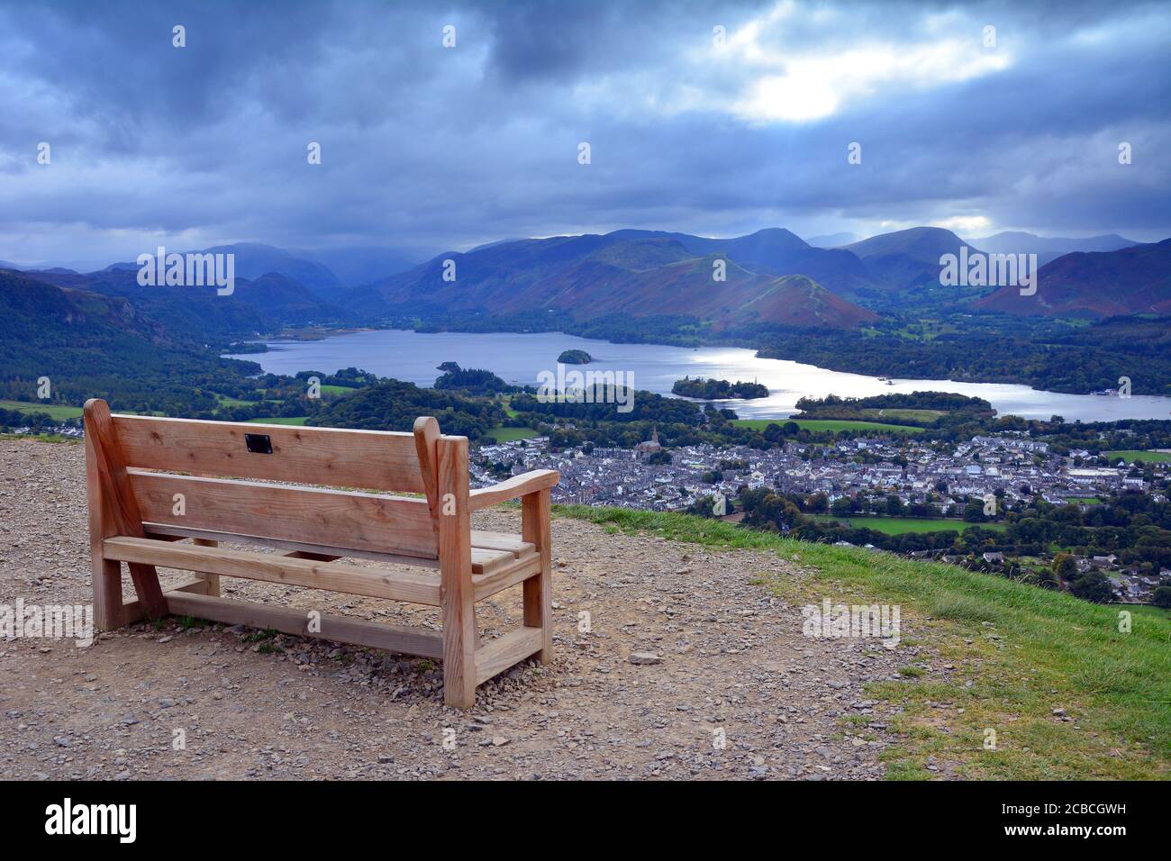 Viewpoint overlooking Keswick, Lake District,Cumbria,UK Stock Photo - Alamy