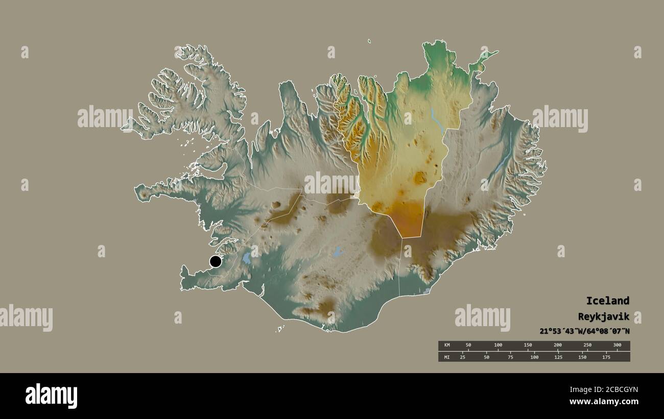 Iceland relief map hi-res stock photography and images - Alamy