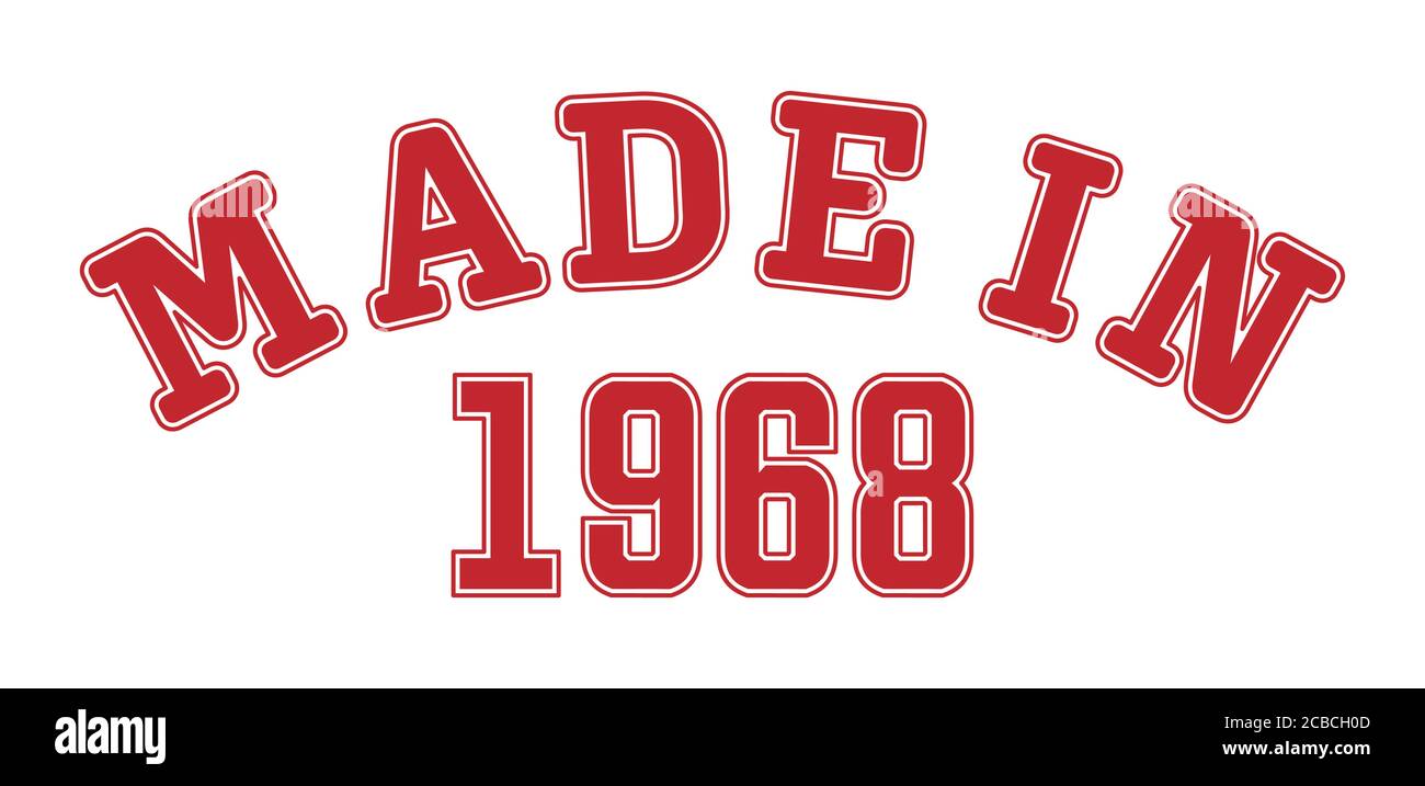 Year of production 1968 Stock Vector Images - Alamy