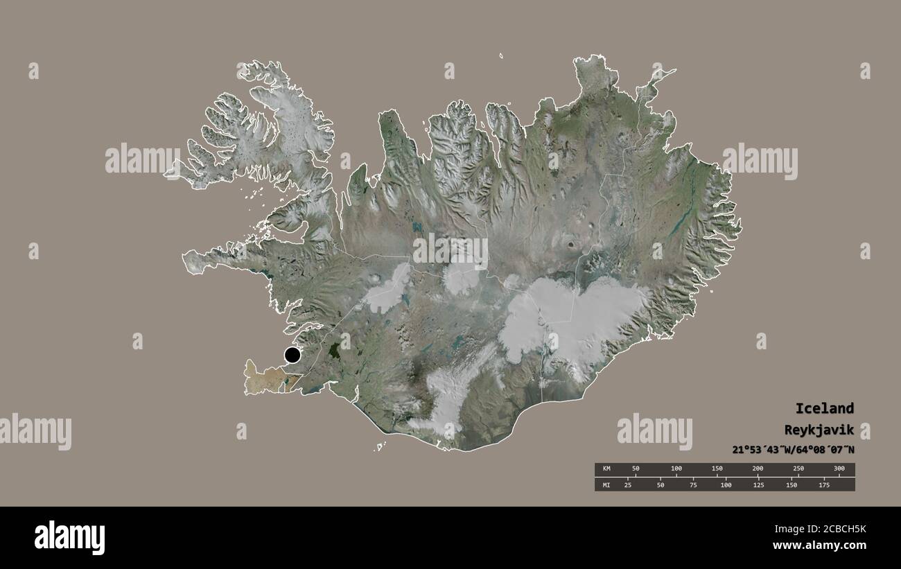 Map of iceland southern peninsula hi-res stock photography and images ...