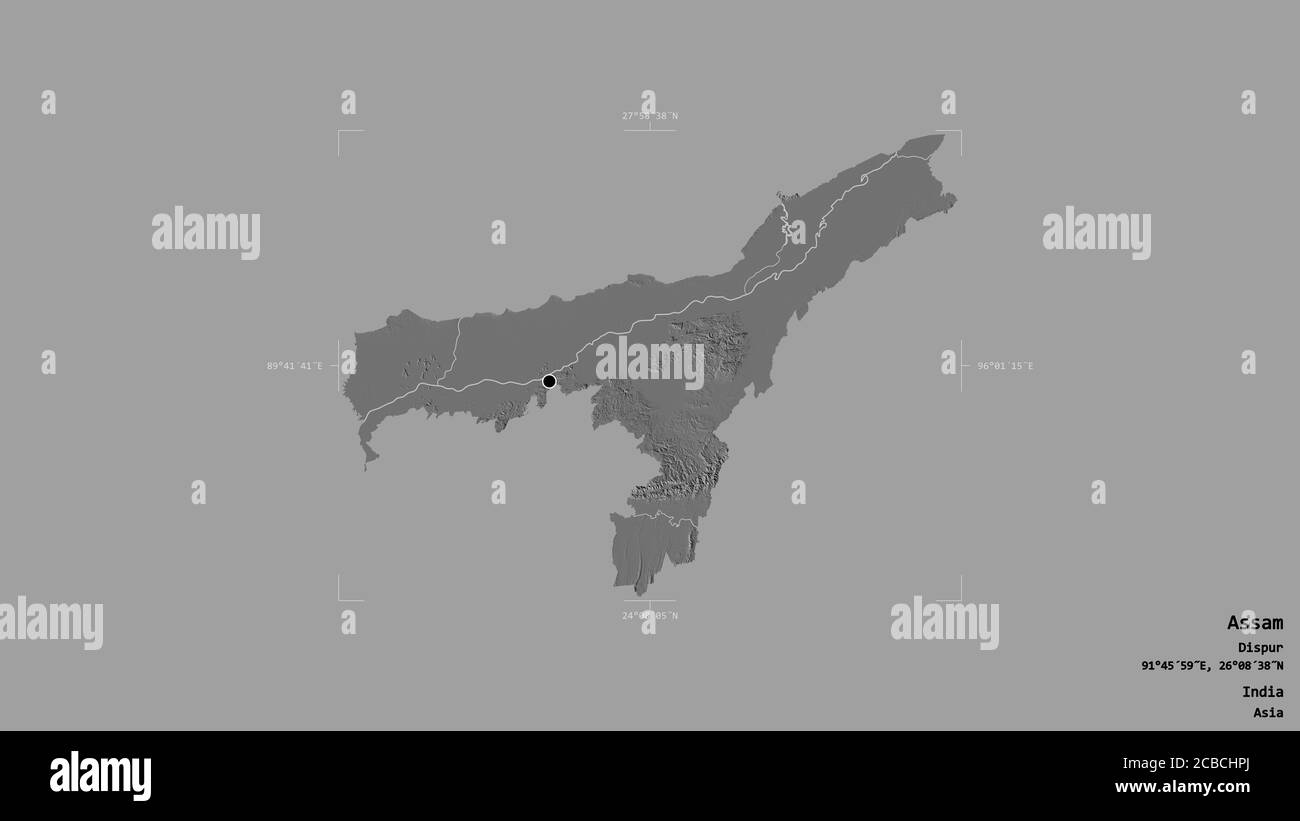 Assam india asia map Black and White Stock Photos & Images - Alamy