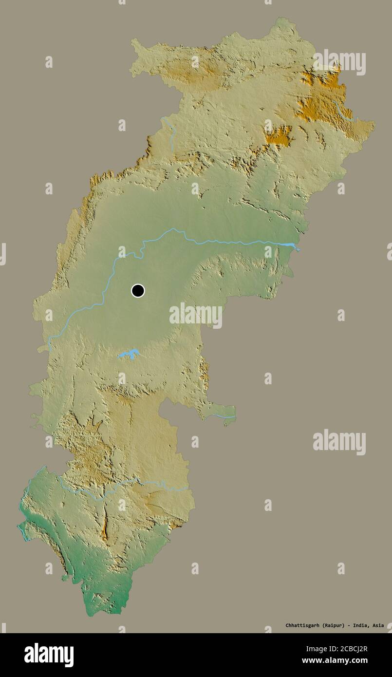 Map of chhattisgarh hi-res stock photography and images - Alamy