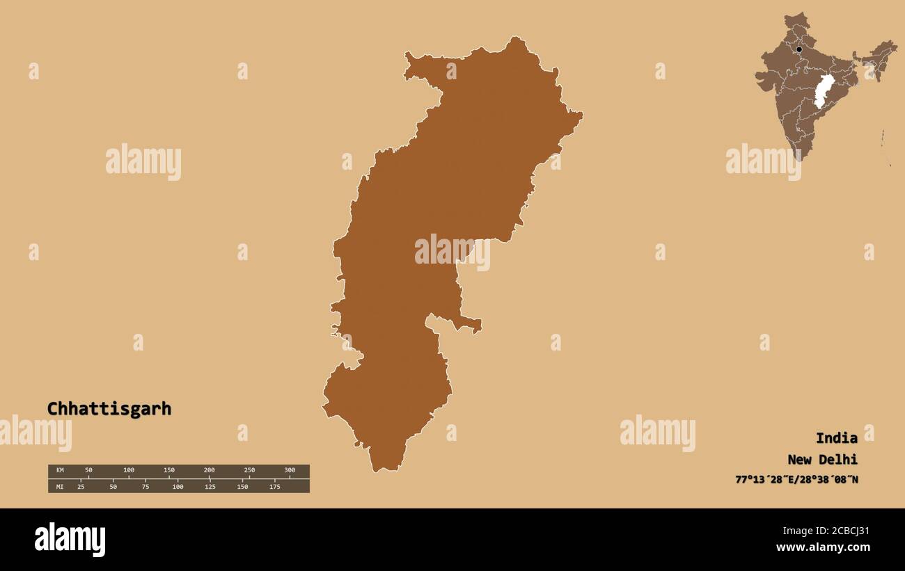Map of chhattisgarh hi-res stock photography and images - Alamy