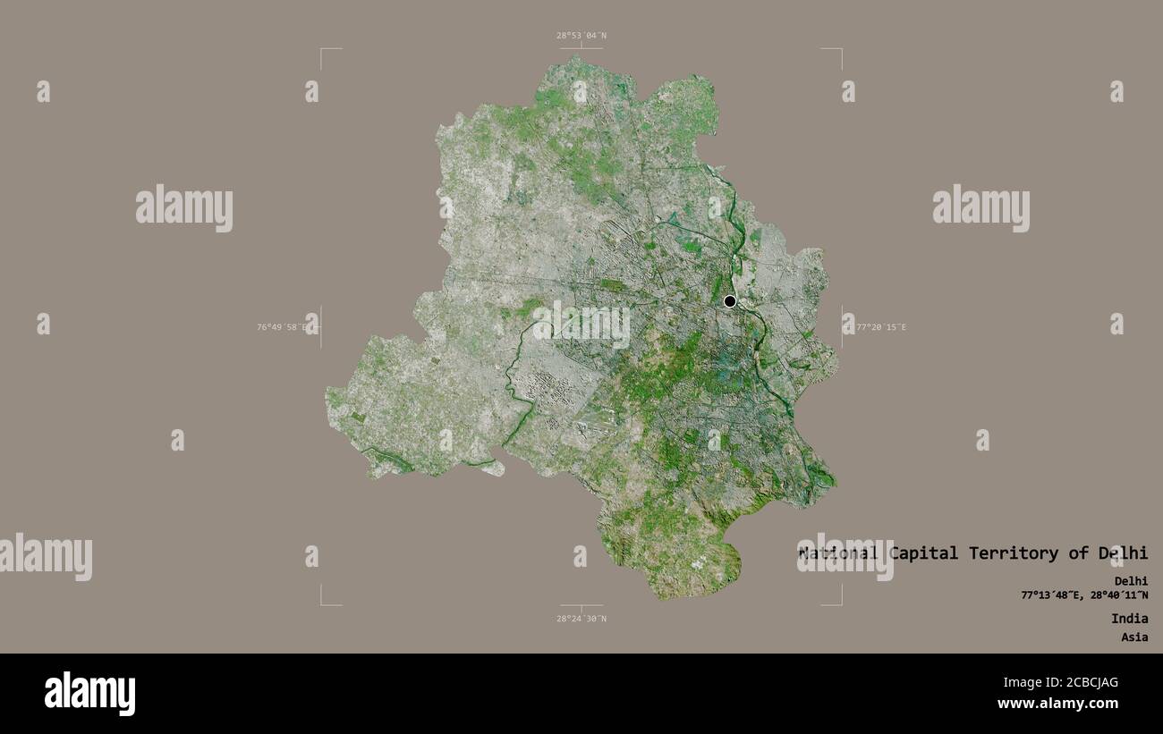 Area of National Capital Territory of Delhi, union territory of India ...