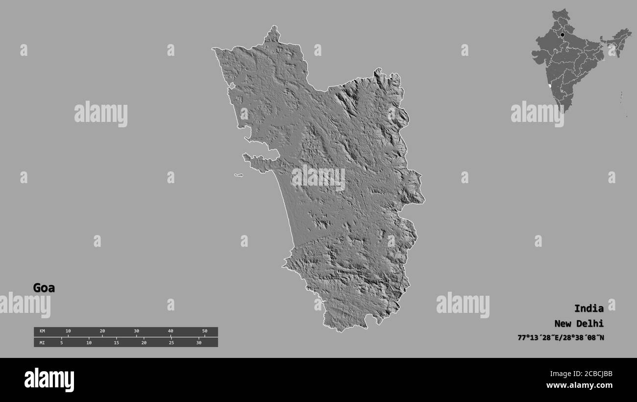 Map of goa and panaji Black and White Stock Photos & Images - Alamy