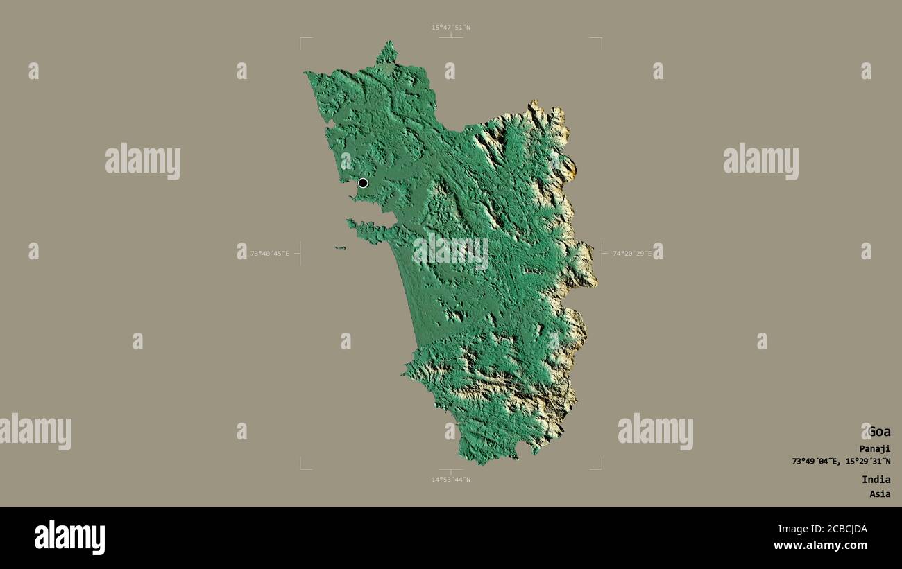 Map of goa and panaji hi-res stock photography and images - Alamy