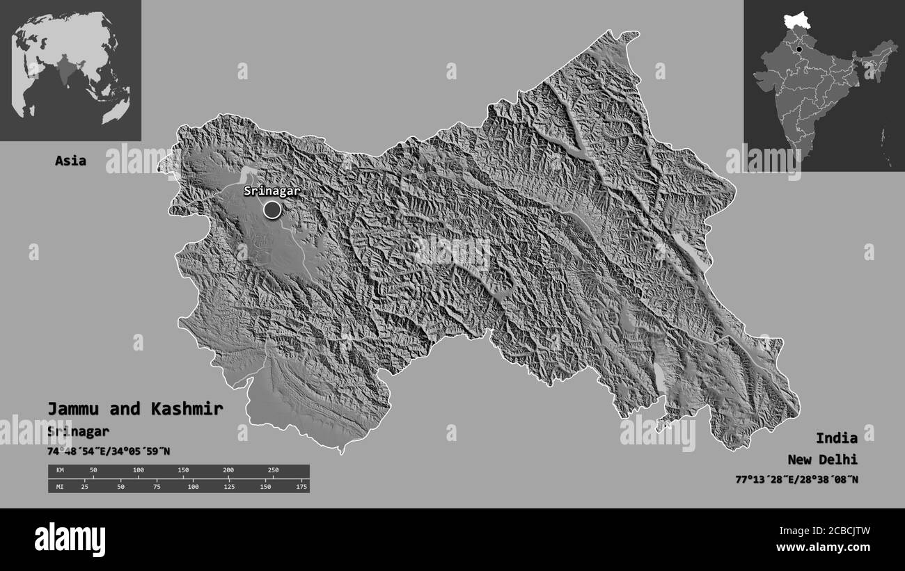 Jammu Kashmir Map High Resolution Stock Photography and Images - Alamy