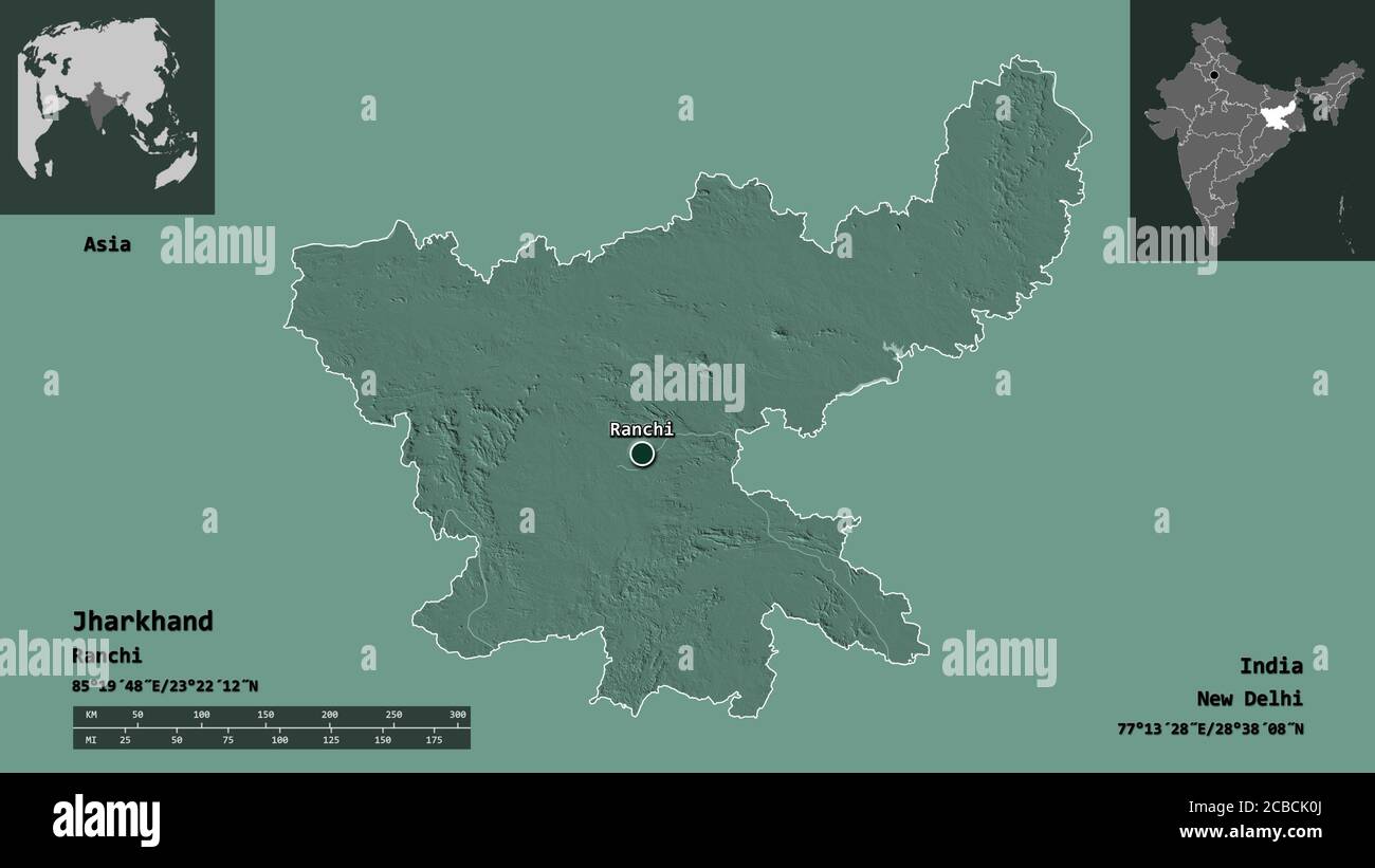 Map of jharkhand High Resolution Stock Photography and Images - Alamy