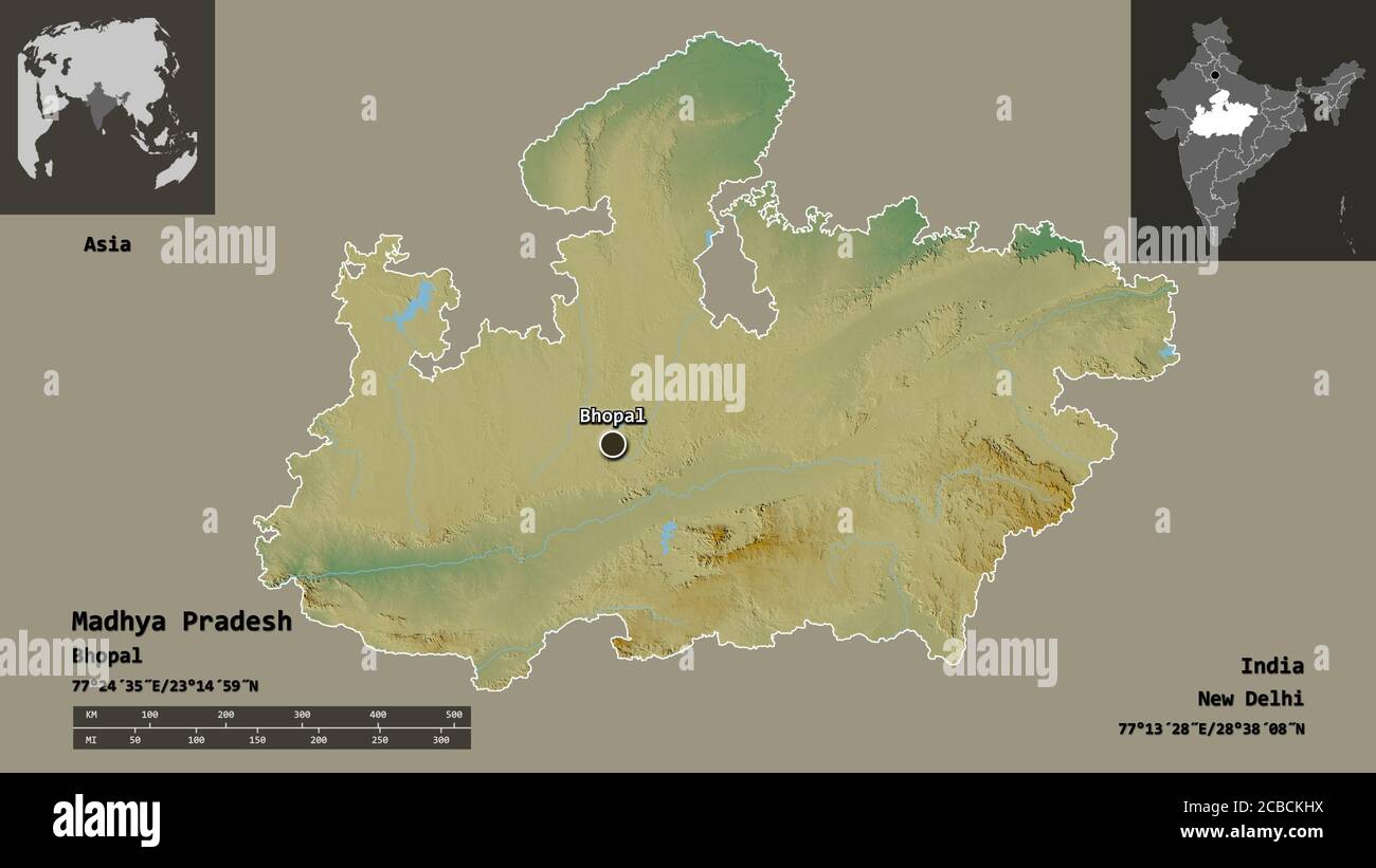Map of madhya pradesh hi-res stock photography and images - Alamy