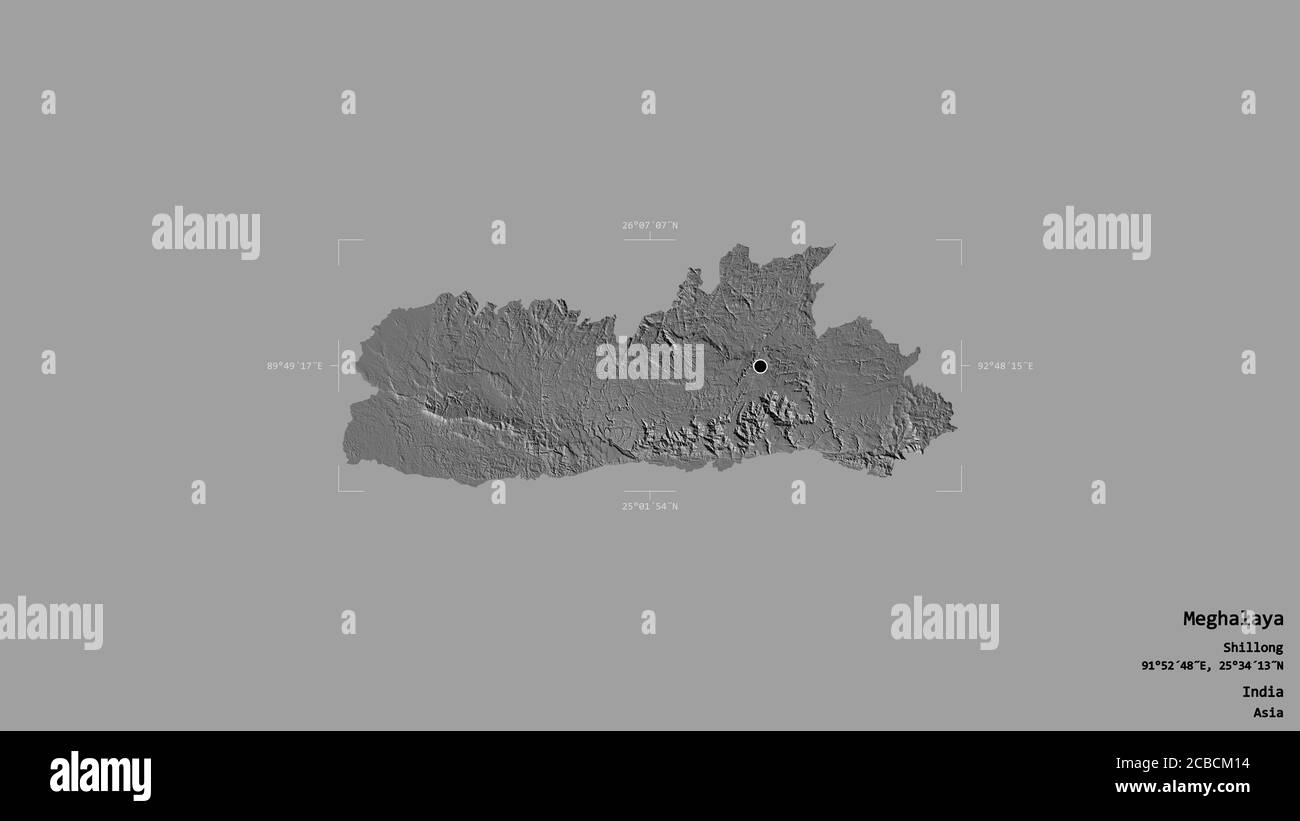 Meghalaya Map High Resolution Stock Photography and Images - Alamy