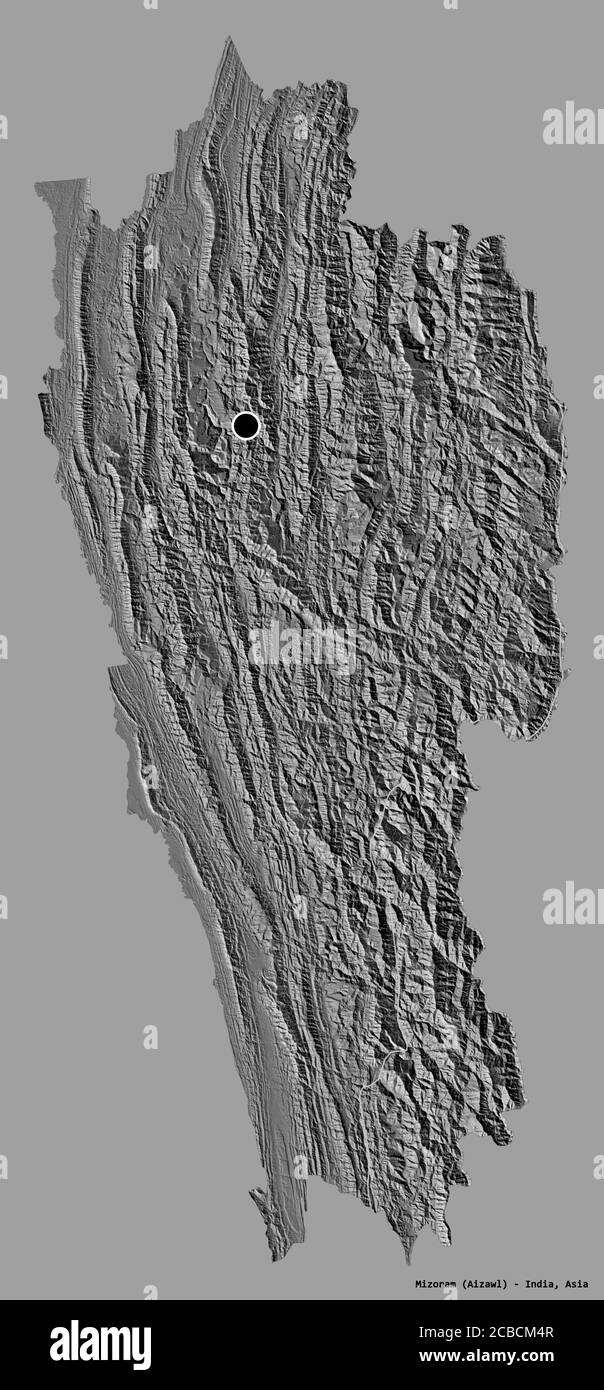Mizoram map Black and White Stock Photos & Images - Alamy