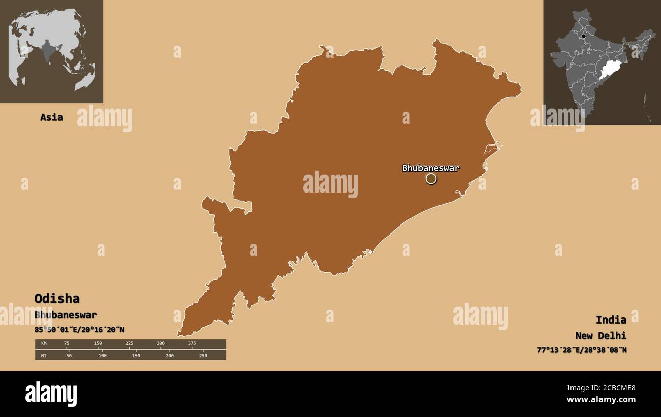 Odisha map hi-res stock photography and images - Alamy