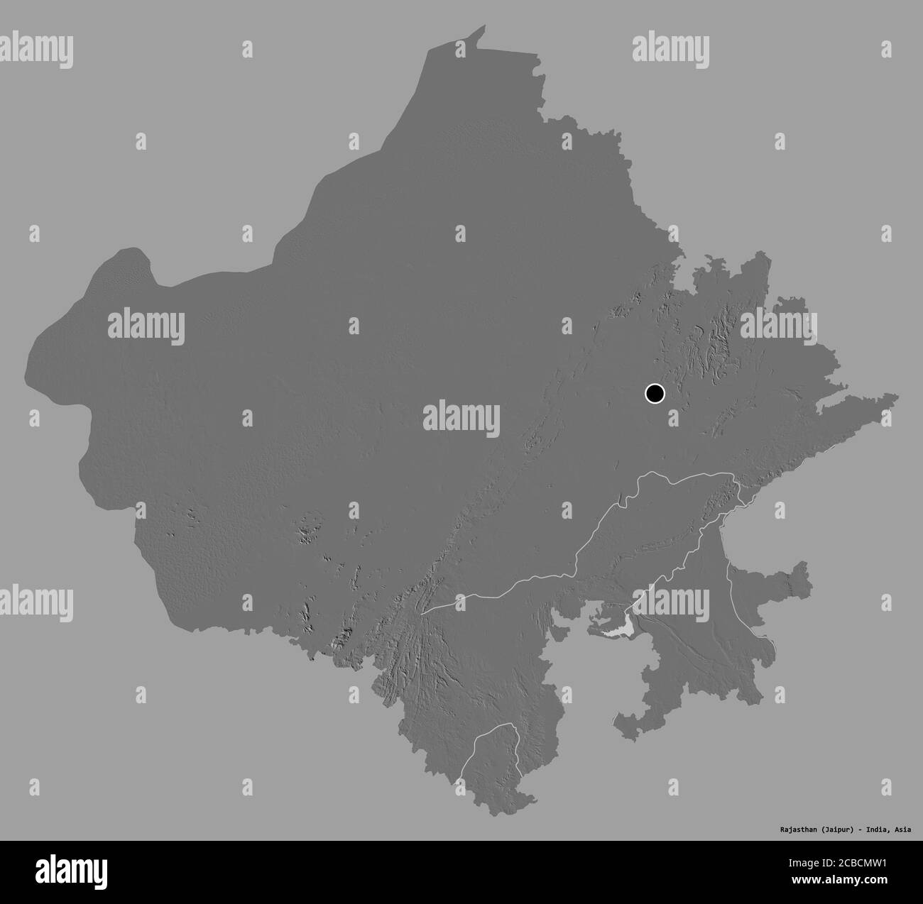 Map of rajasthan Black and White Stock Photos & Images - Alamy