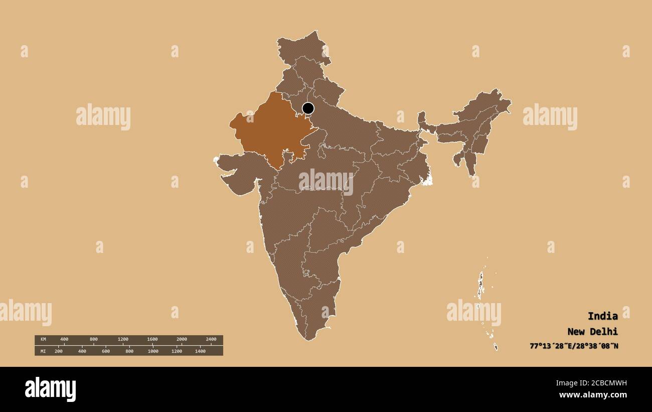Rajasthan map hi-res stock photography and images - Alamy