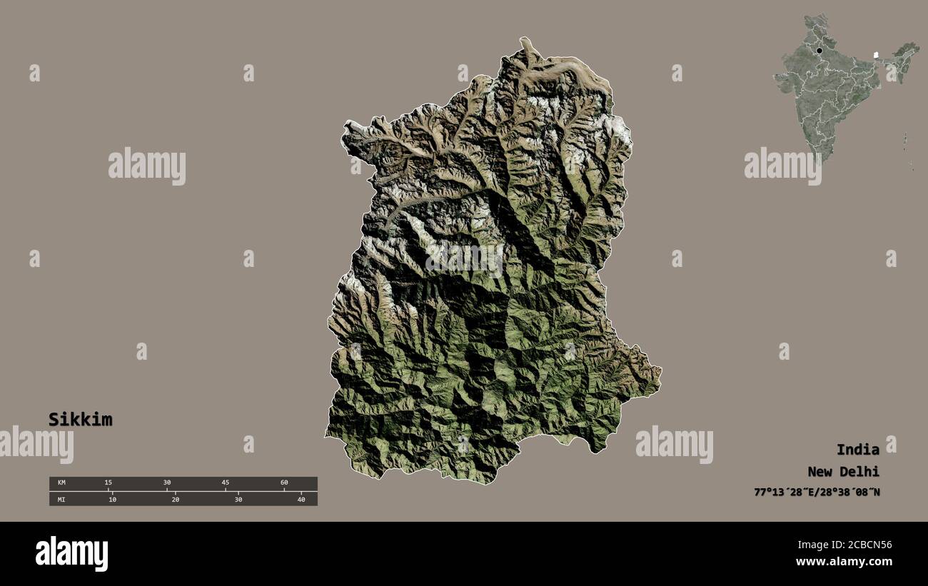 Sikkim india asia map hi-res stock photography and images - Alamy