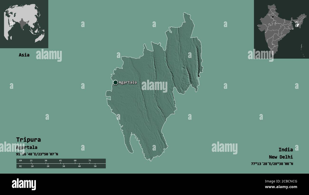 Tripura map hi-res stock photography and images - Alamy