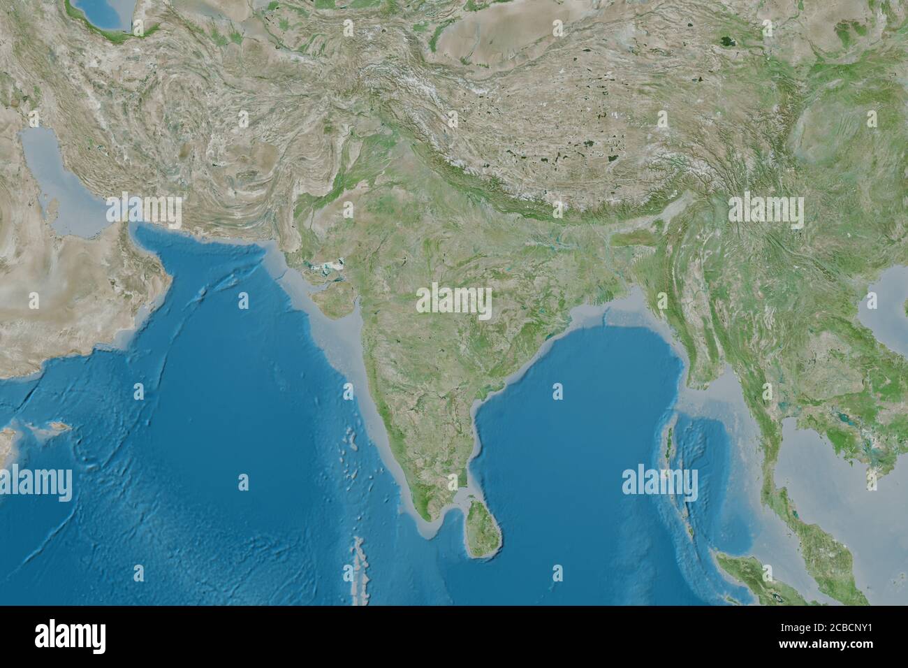 Extended area of India. Satellite imagery. 3D rendering Stock Photo - Alamy