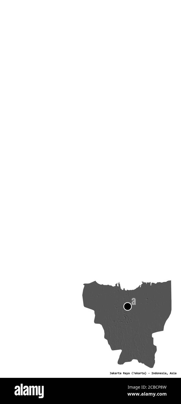 Shape of Jakarta Raya, special district of Indonesia, with its capital ...