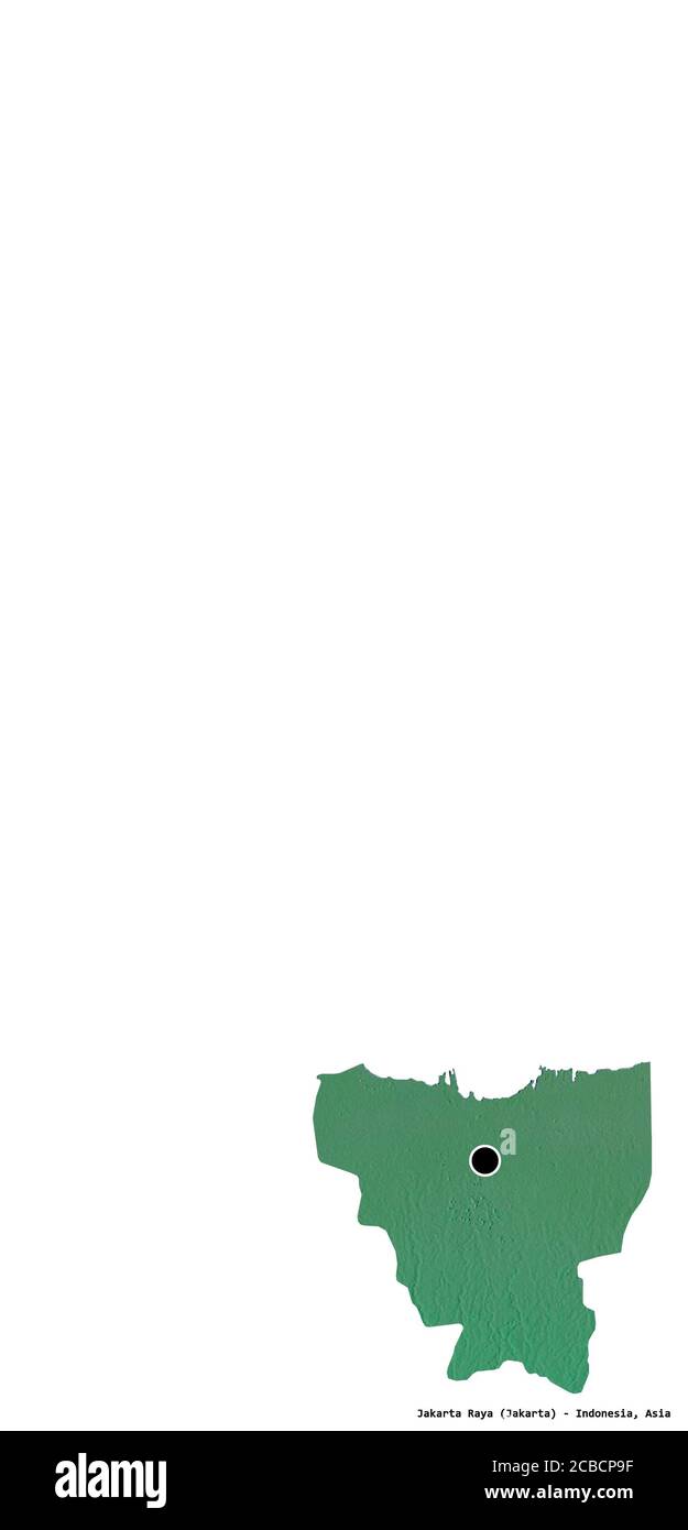 Shape of Jakarta Raya, special district of Indonesia, with its capital ...