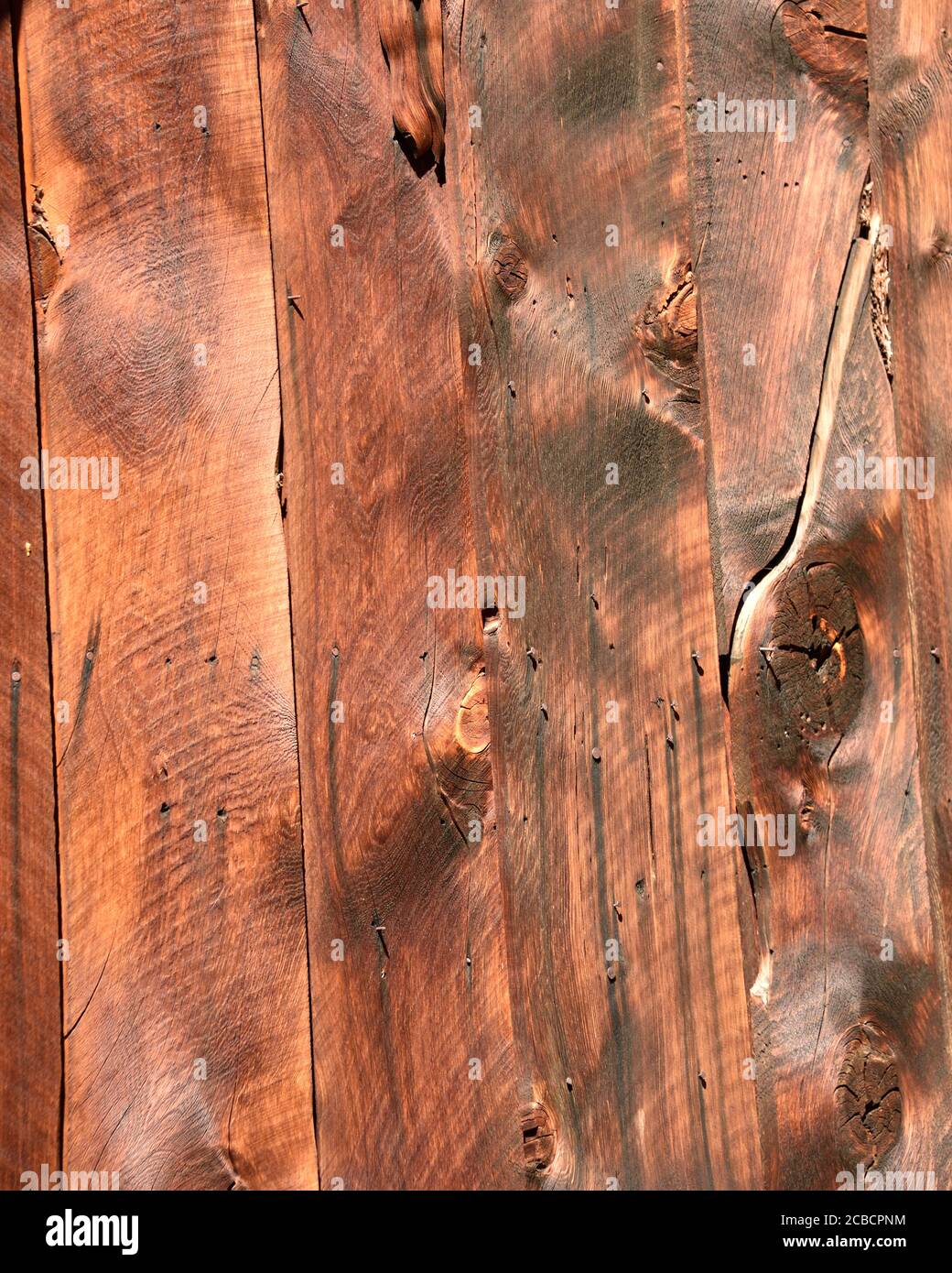 rustic wood cabin siding of settlers cabin in mining camp in Idaho ...
