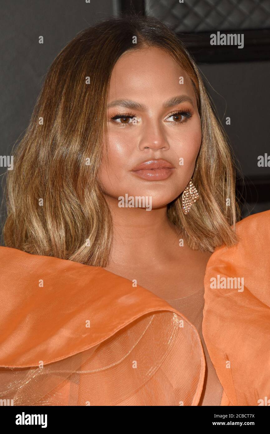 LOS ANGELES - JAN 26: Chrissy Teigen at the 62nd Grammy Awards at the ...
