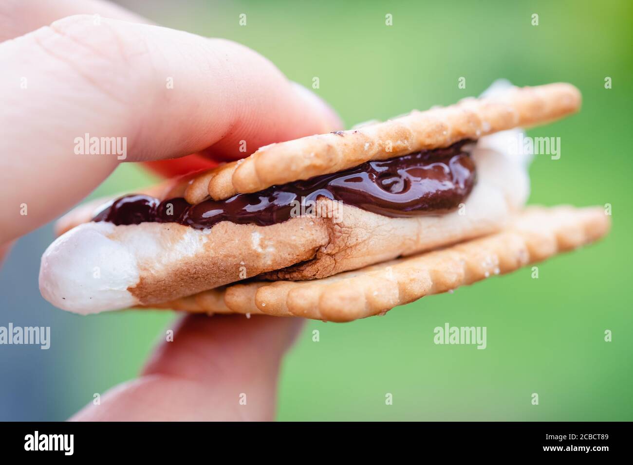 Toasted Smores on the grill Stock Photo - Alamy