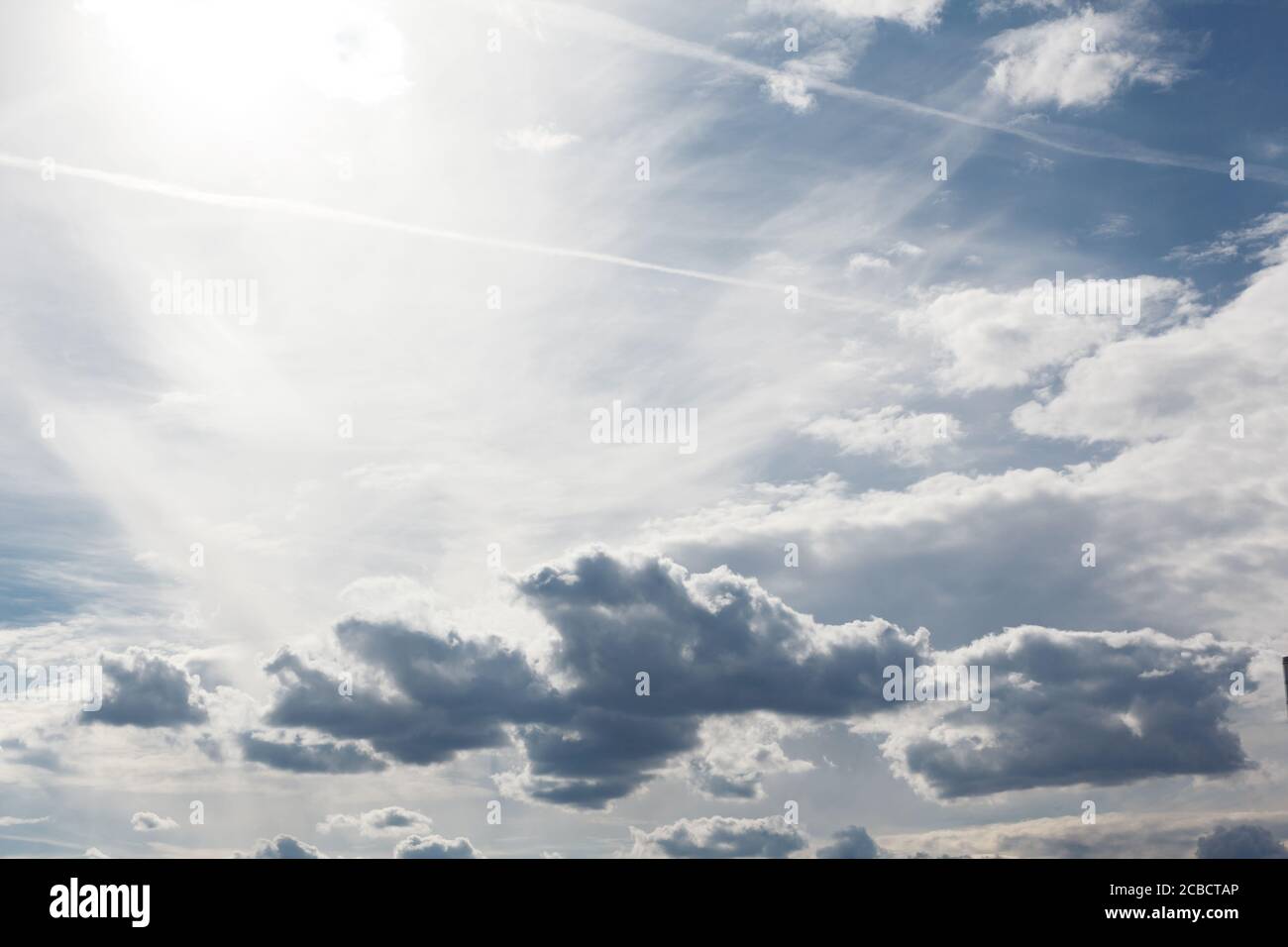 Abstract dramatic sky background with upper copy space, beautiful ...