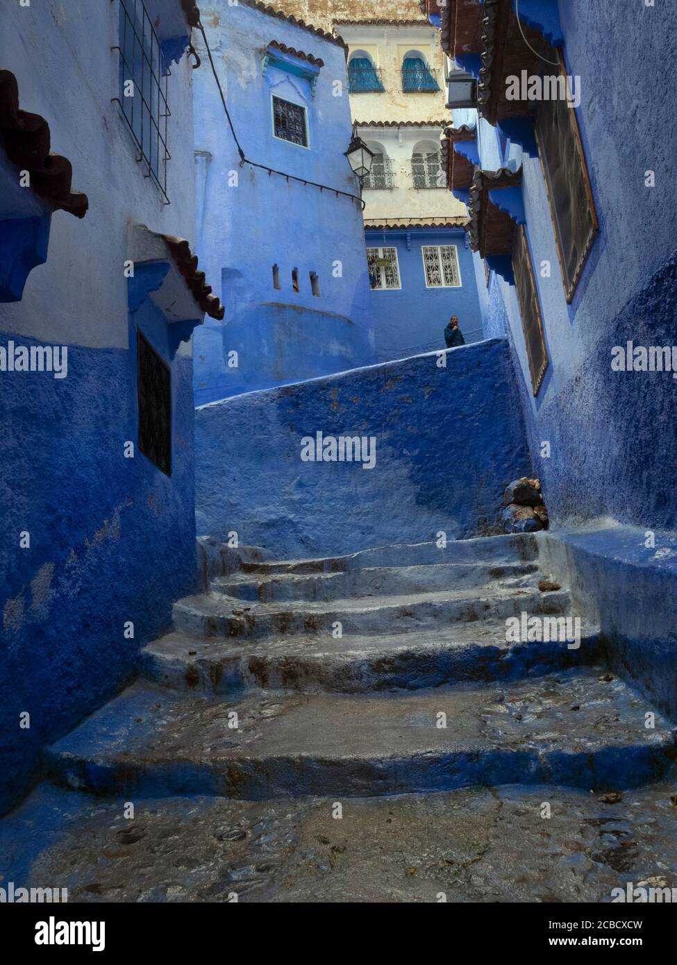 Medina of the ancient blue city of Chefchaouen, Morocco Stock Photo - Alamy